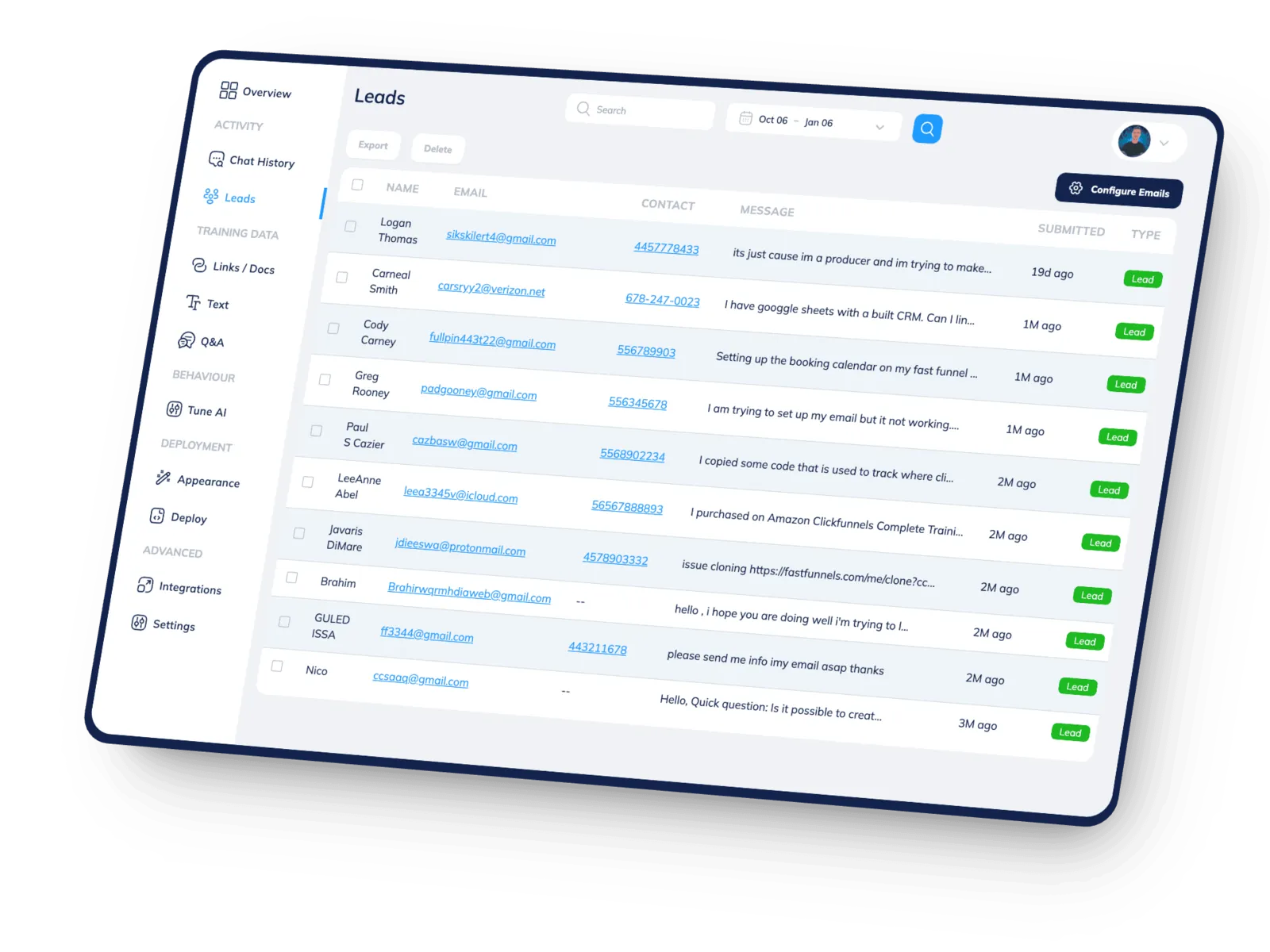 Custom AI Chatbot Builder - AI Customer Service ChatBots