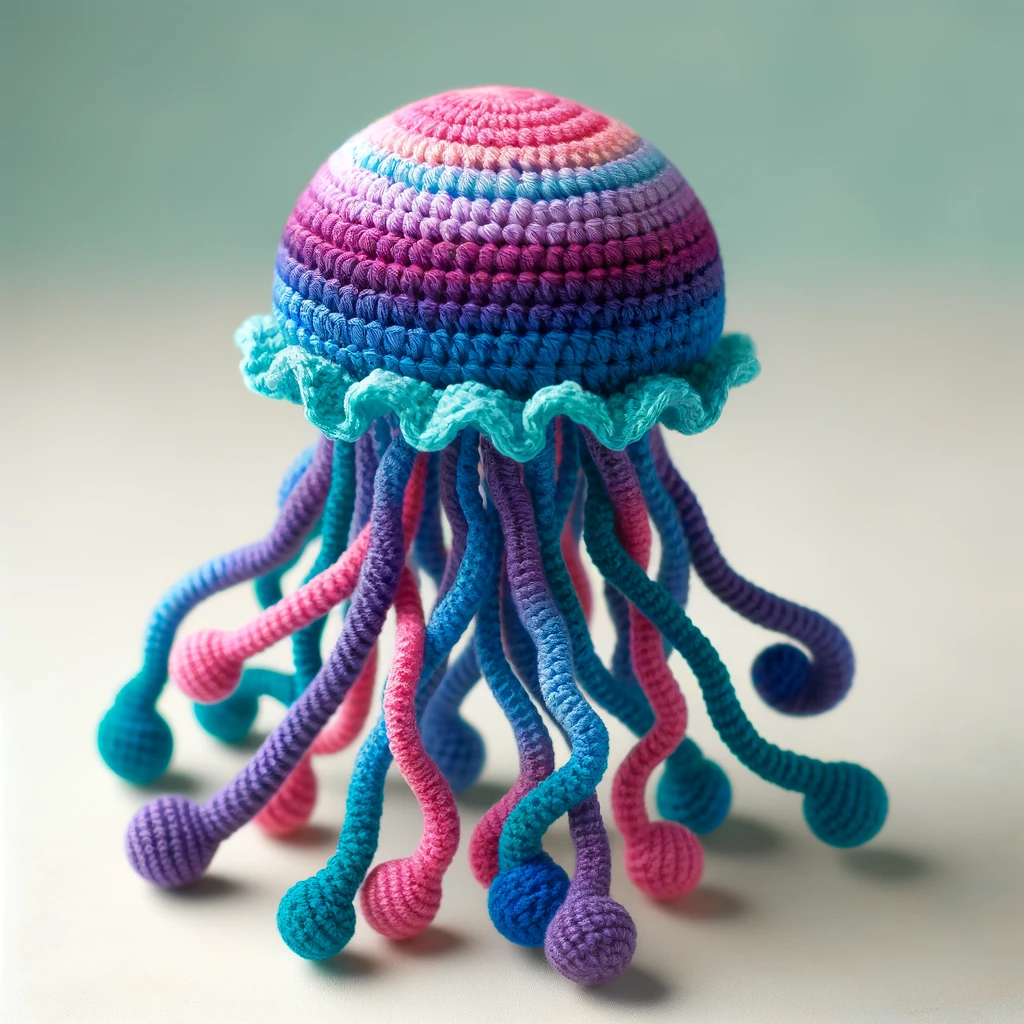 Crocheted jellyfish
