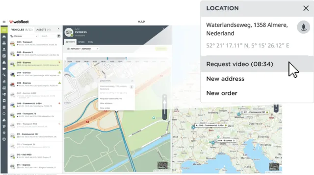 Robust Tracking & Dashcams For Your Fleet | WEBFLEET