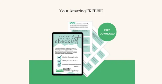 Download a FREE Content Creation Checklist | SimplifyingTheWeb