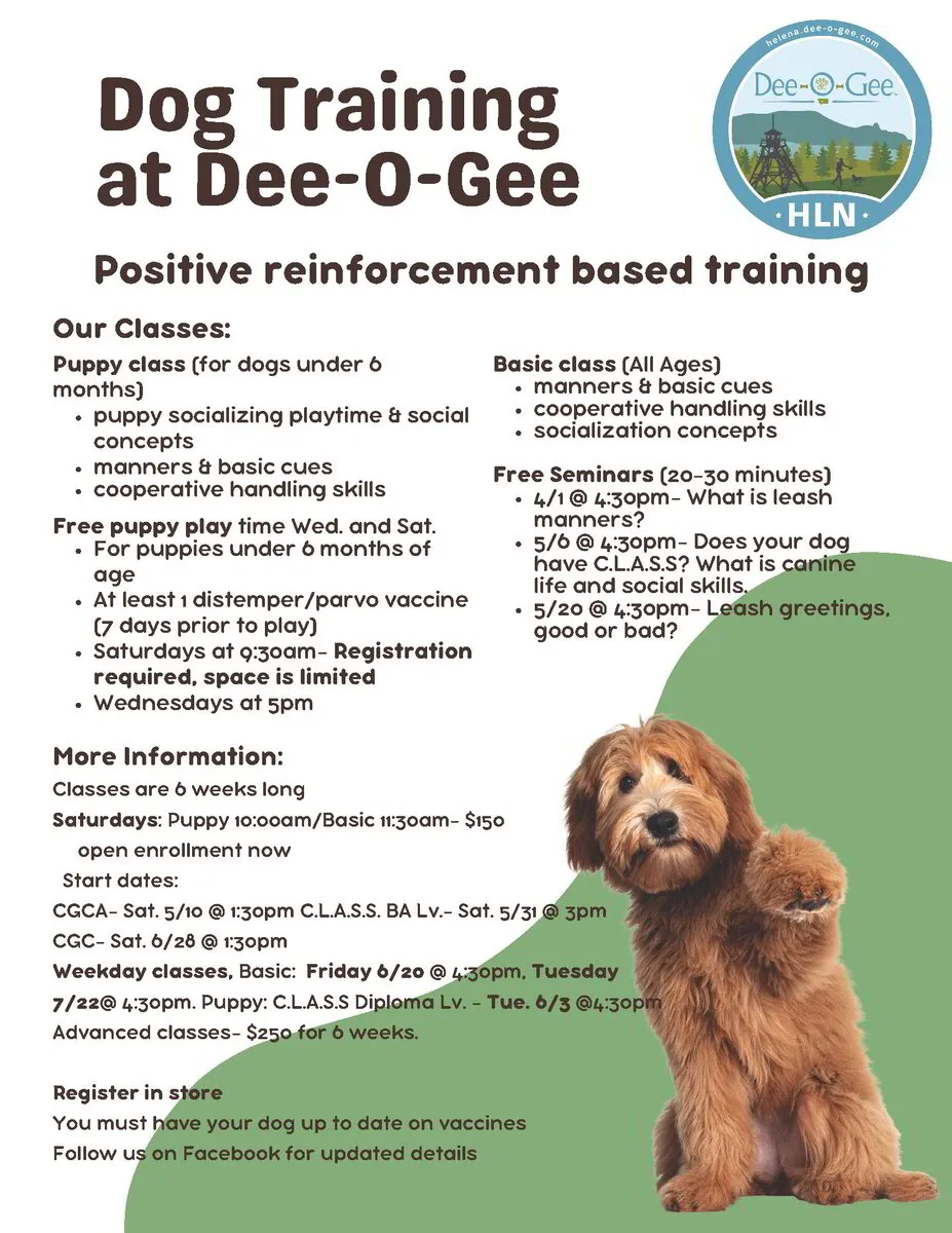 Events & Dog Training Classes Helena MT - Helena Dee-O-Gee
