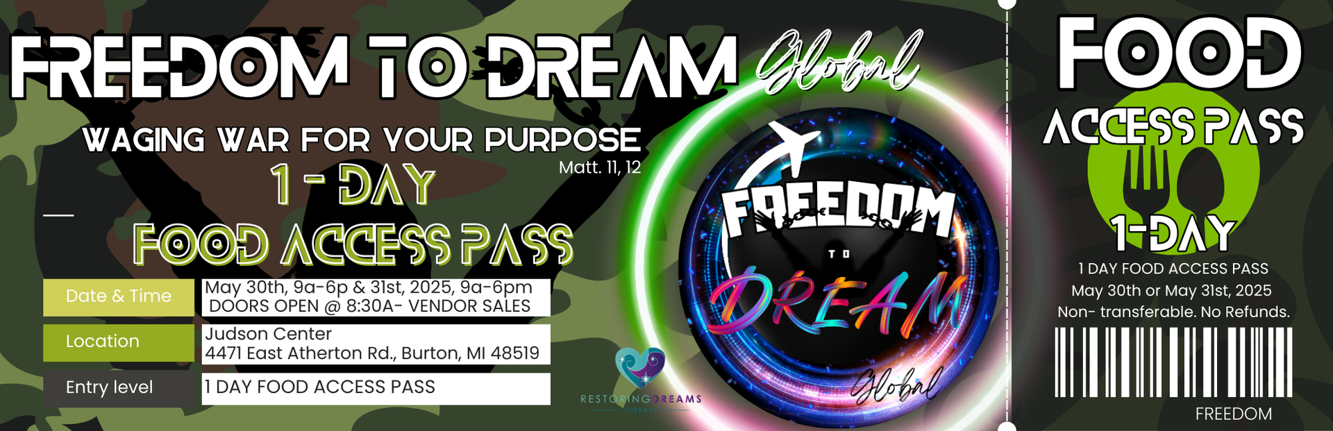 1 Day FOOD ACCESS PASS