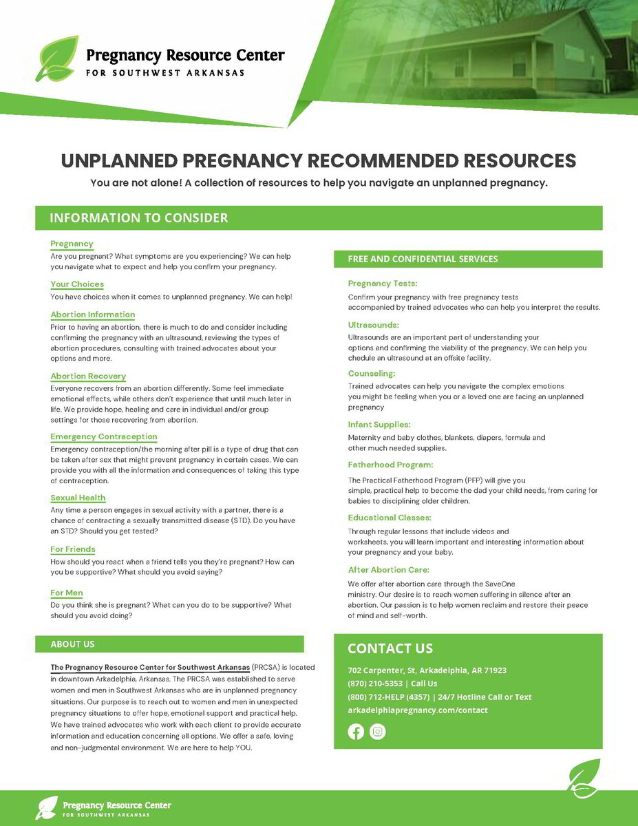 Unplanned Pregnancy Resources