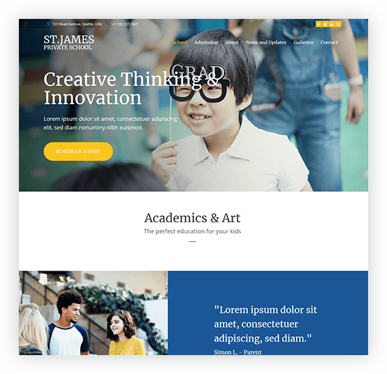 School Website Builder - Create A Website For Schools and Universities