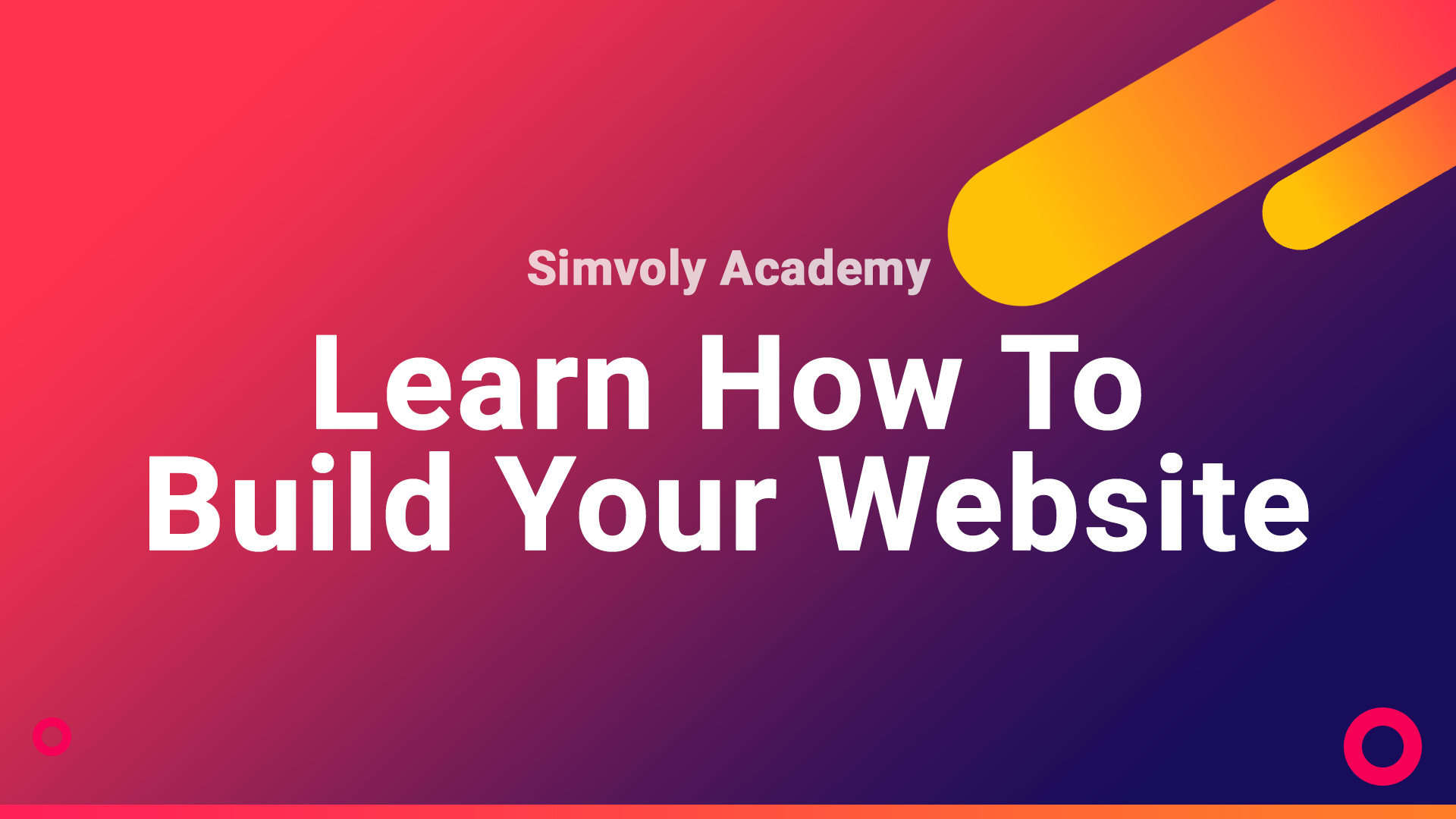 Build Your Successful Website - Simvoly Website Academy