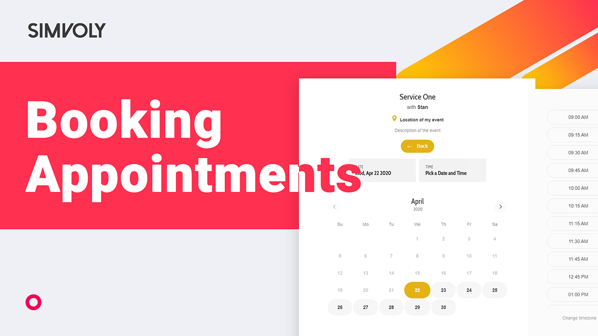 Scheduling For Your Bookings and Appointments