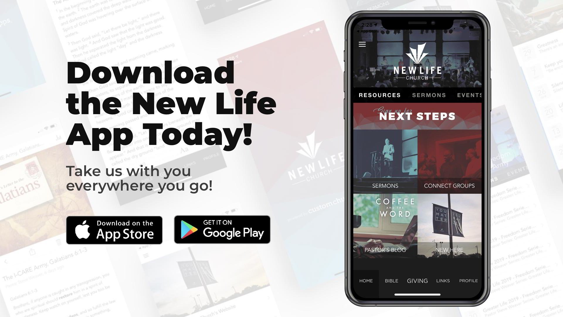 New Life Cypress App Landing Page
