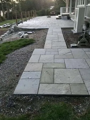 Beehive Stone Masonry | Dry Set Dimensional Bluestone Patio