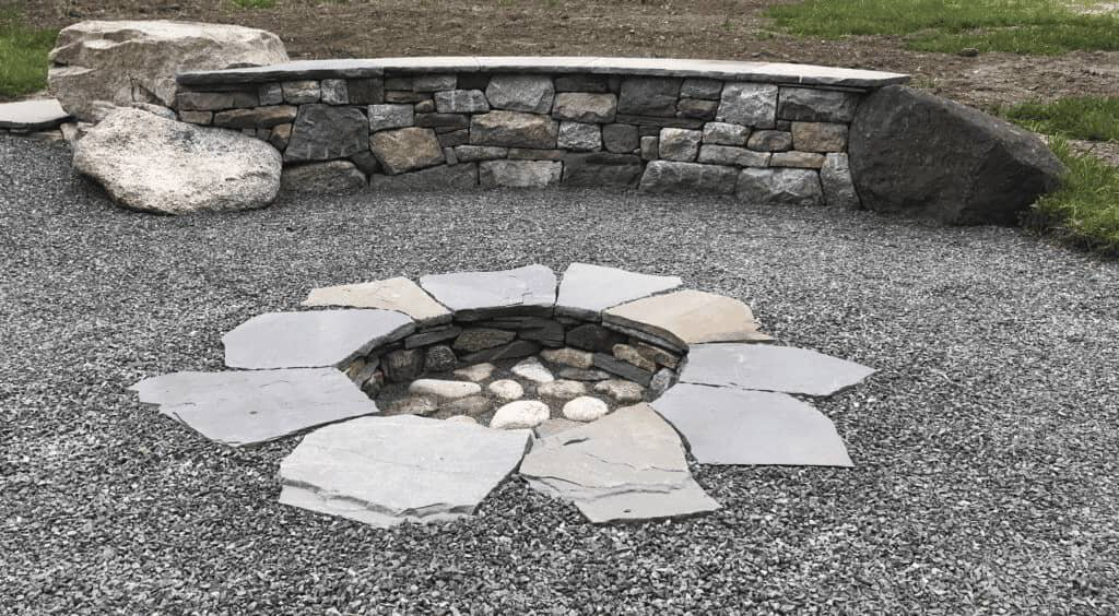 Beehive Stone Masonry | Fire Pit and Seating Wall