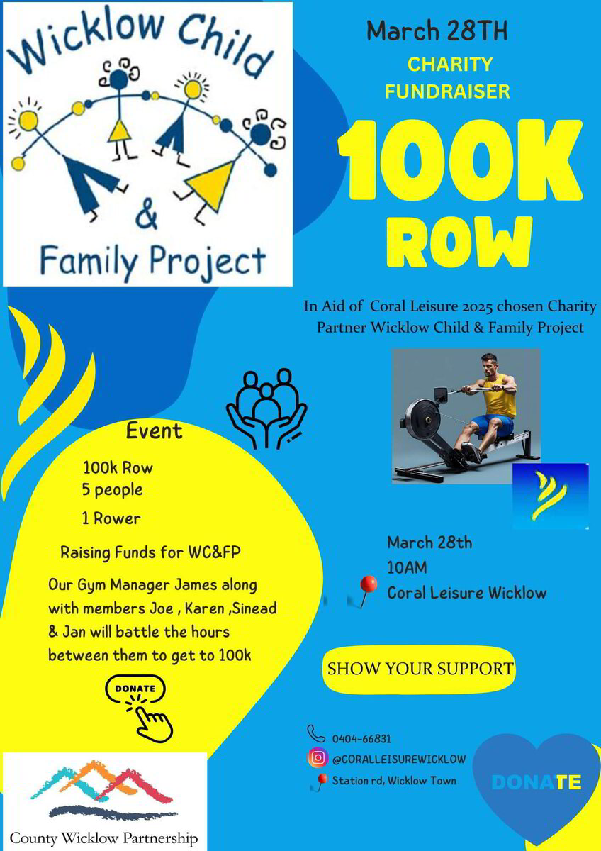 Coral Wicklow’s 100K Row for Wicklow Child & Family Project – Charity ...
