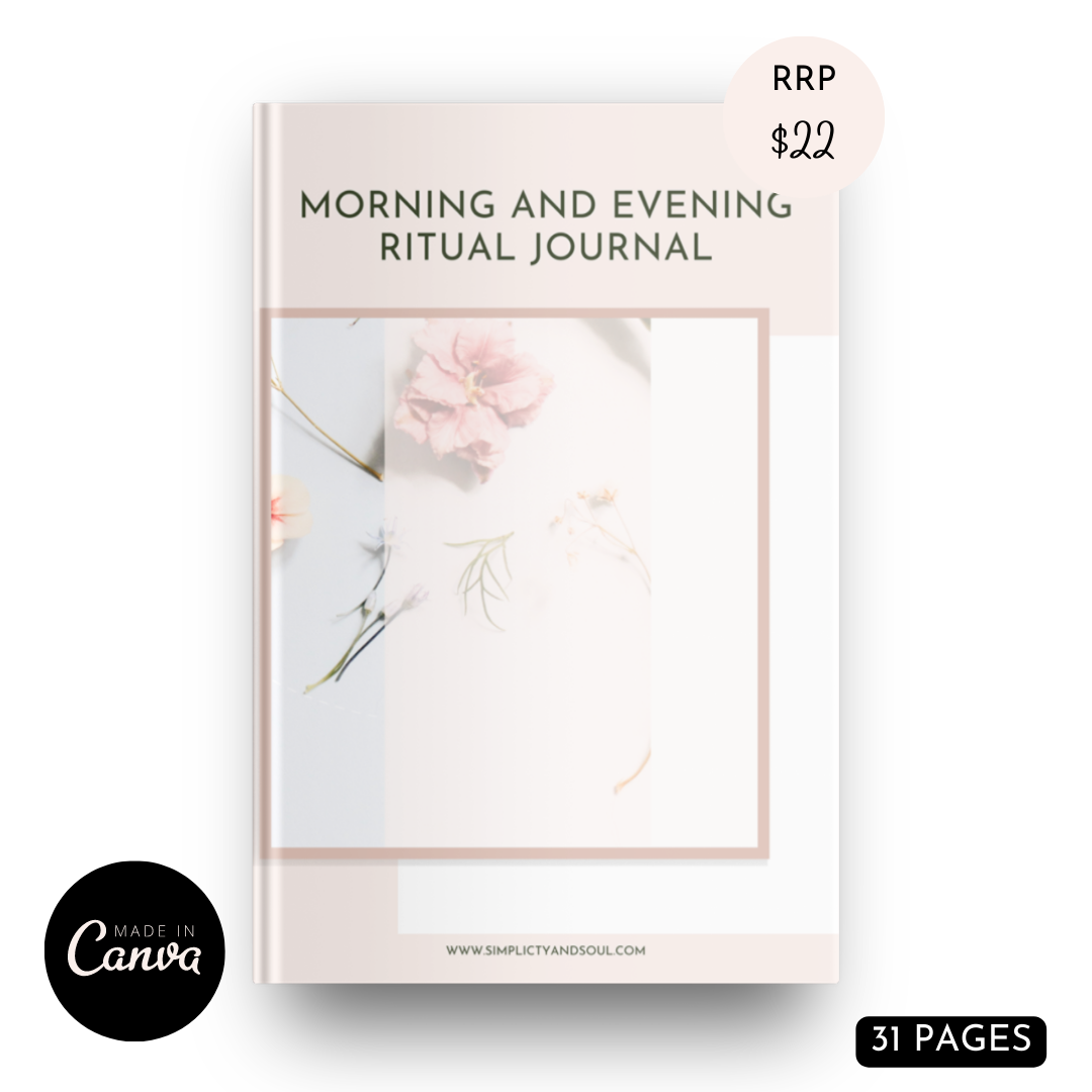 Morning & Evening Ritual Workbook Journal is a done-for-you Canva ...
