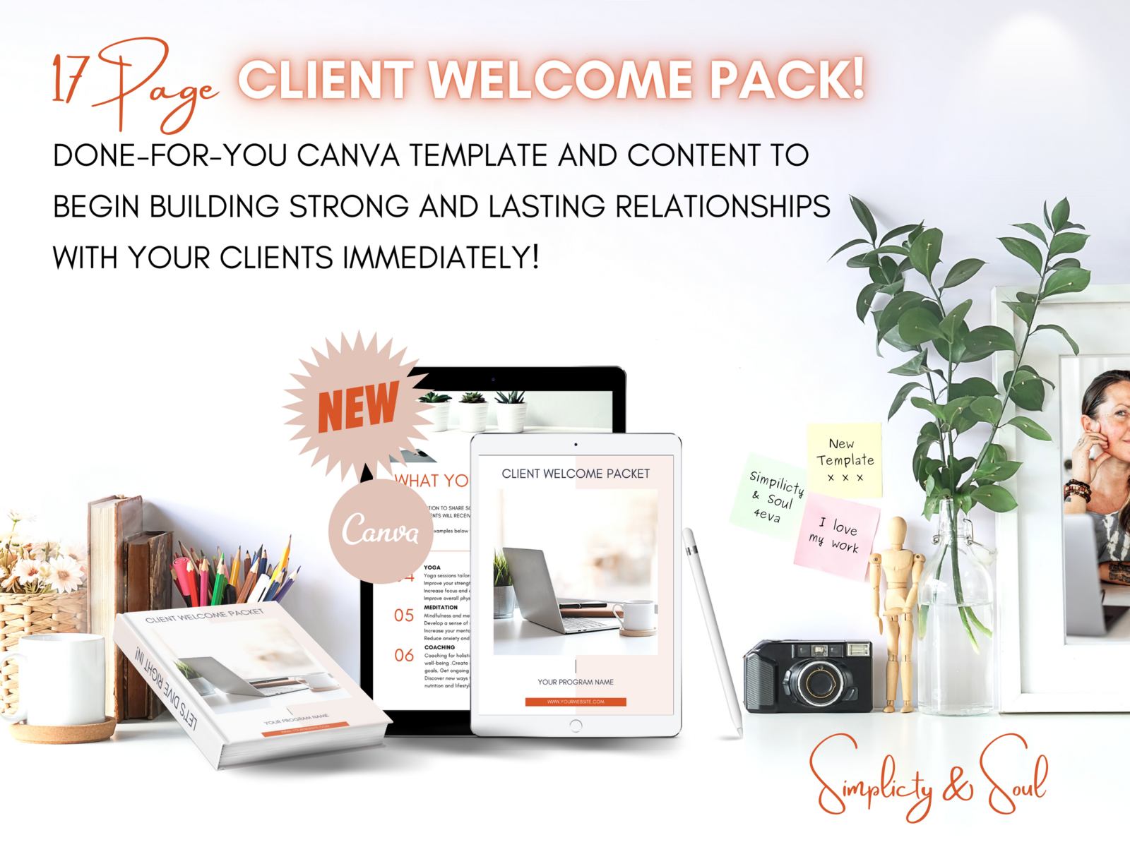 Client Welcome Pack Done for you Canva template, content and copy.