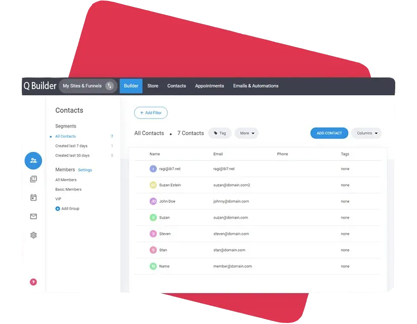 Main Easy Website Builder Features - Drag & Drop Page Builder