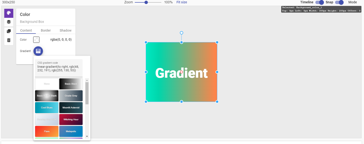 From one color to another Adrapid adds Gradients