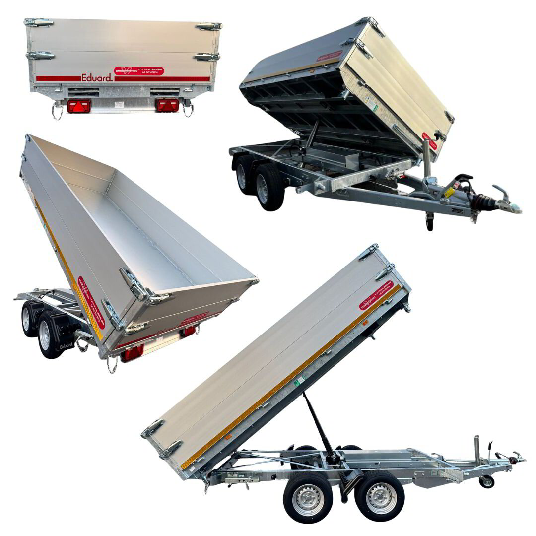 Eduard elektrische 3-zijdige kipper 330x180 cm – 3500 kg | Alu ...