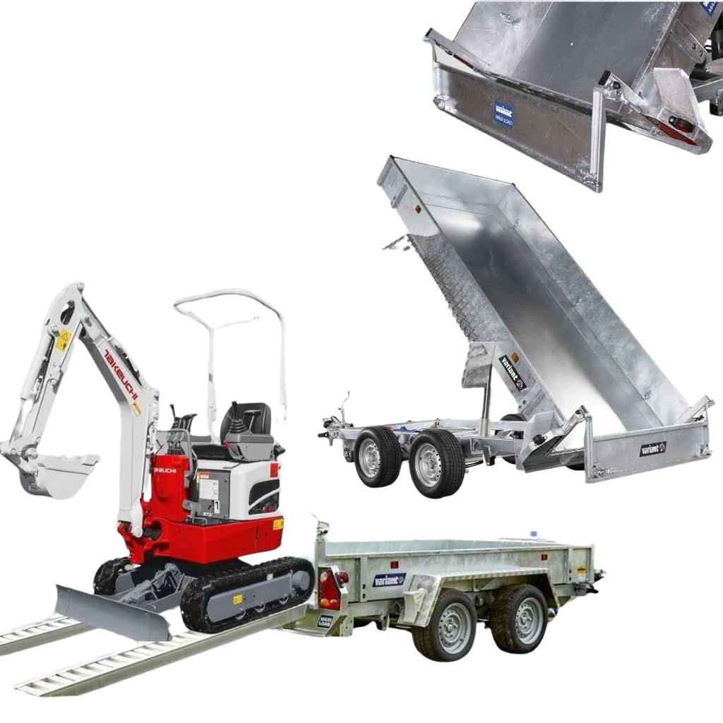 Variant 3015 MT Machinetransporter en Kipper in 1 Oprijrampen