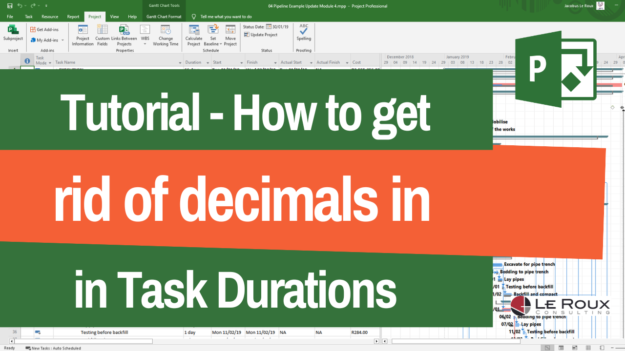 How to Fix Microsoft Project Decimals in Task Durations: A Simple Guide