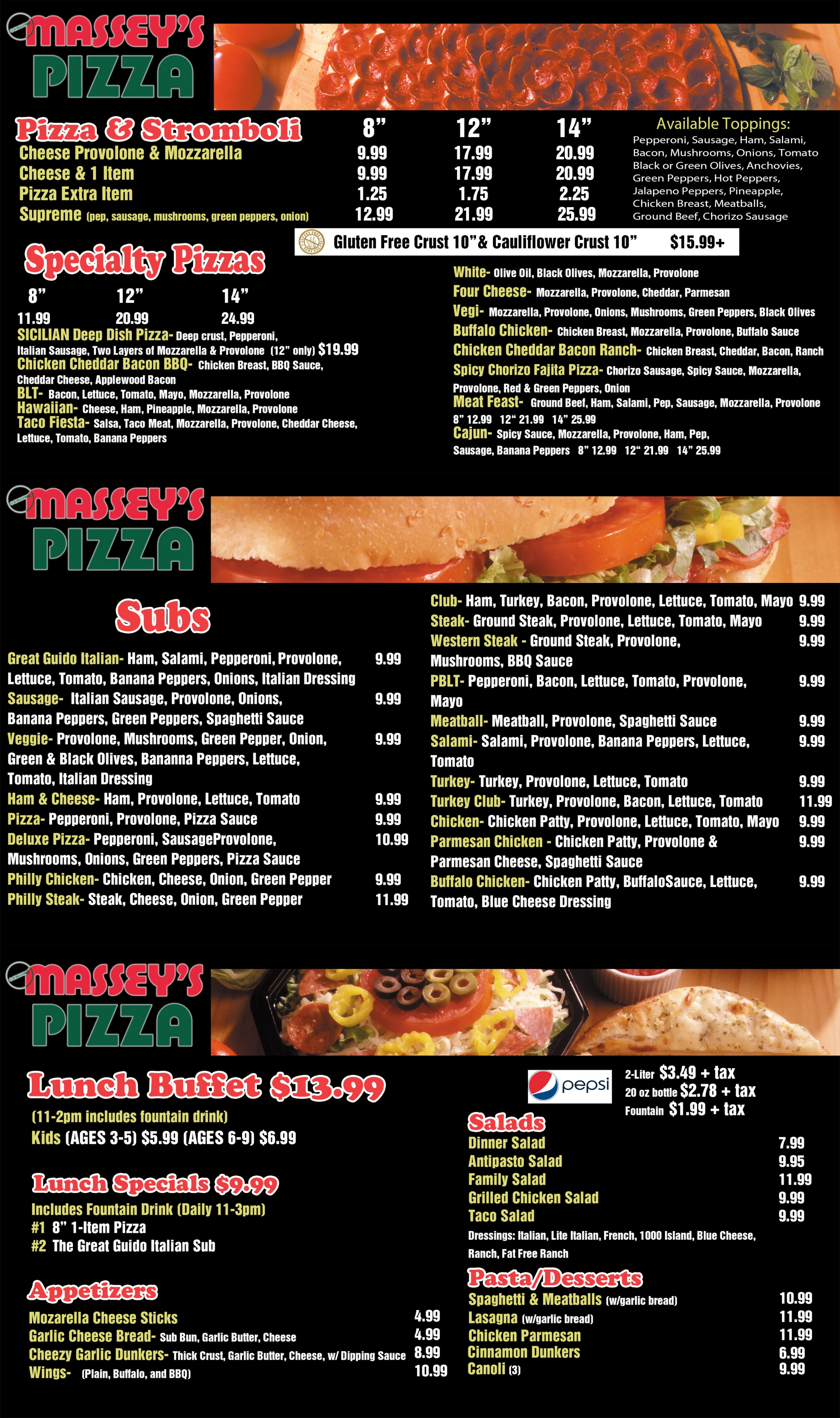 Westerville Massey’s Pizza – See Menu & Place Orders