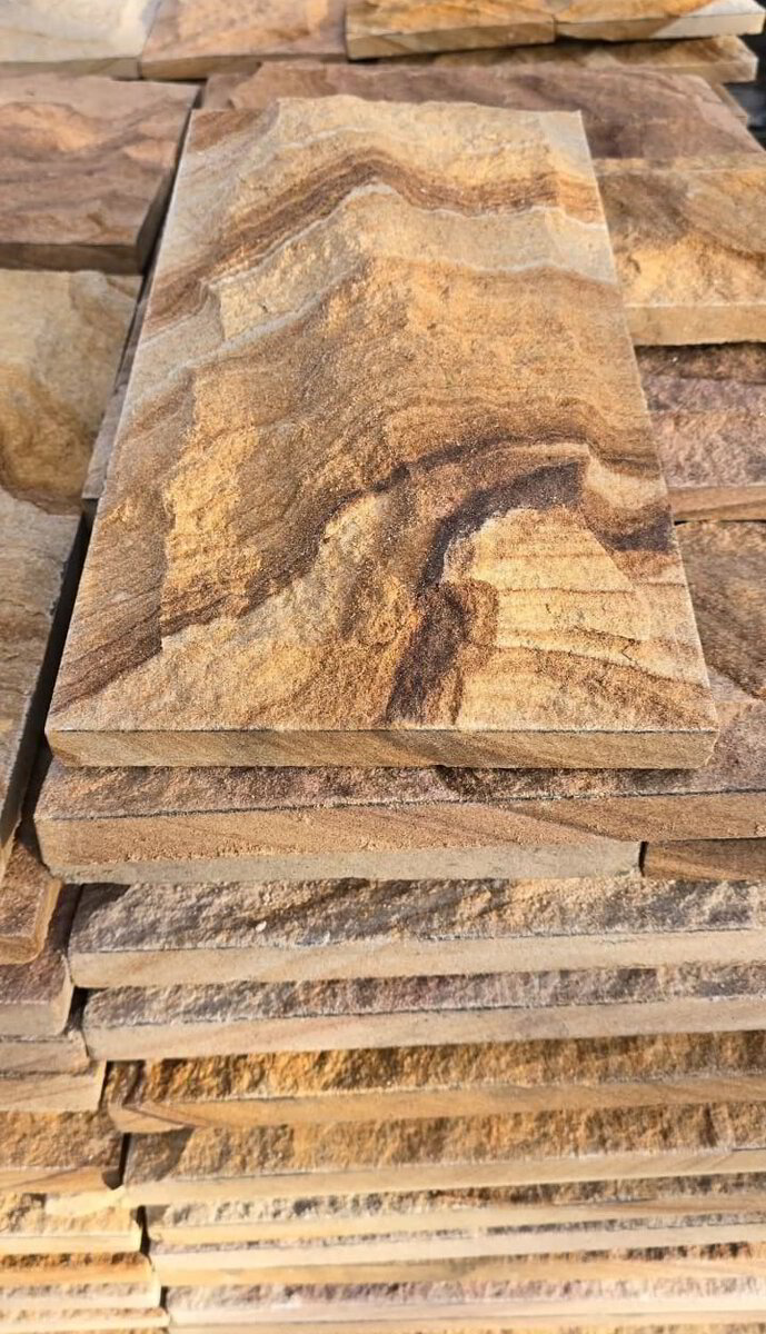 500x250 Rockface Sandstone Cladding - Australian