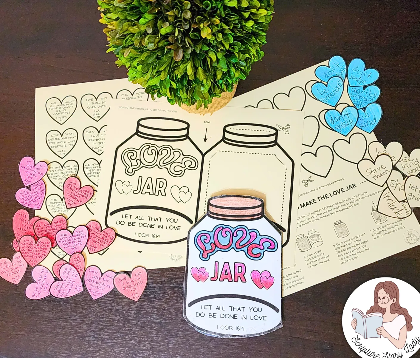 Love Jar Lessons on Love Bible Scriptures Craft