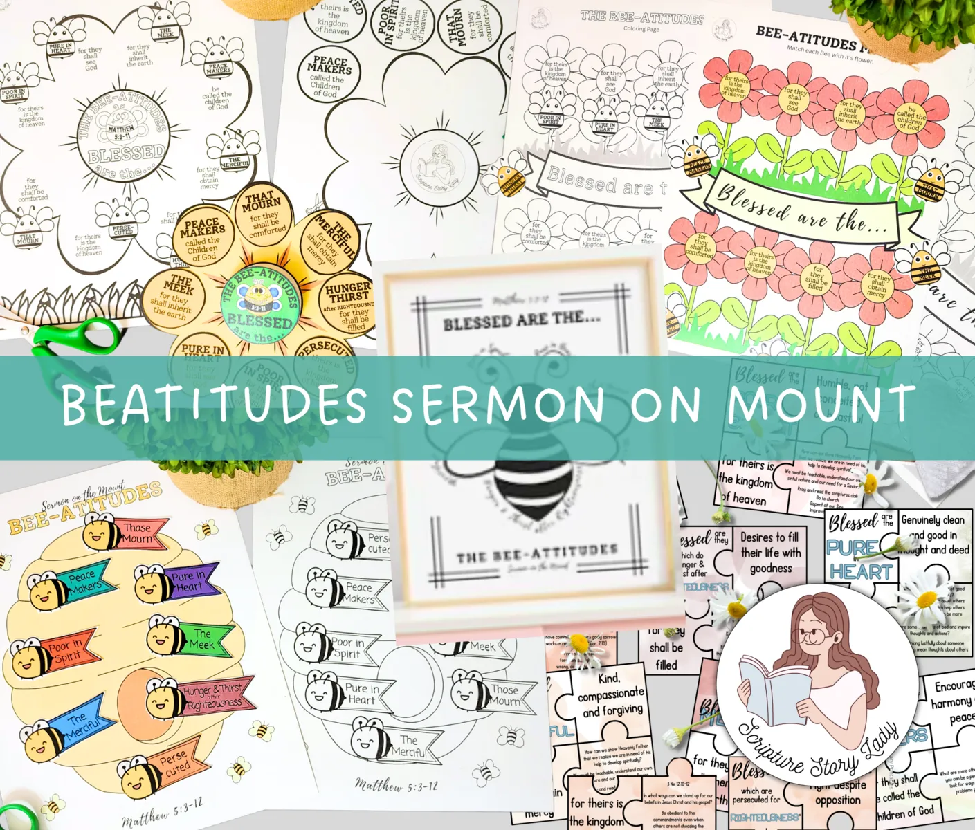 Beatitudes Sermon on Mount Bible BIG BUNDLE