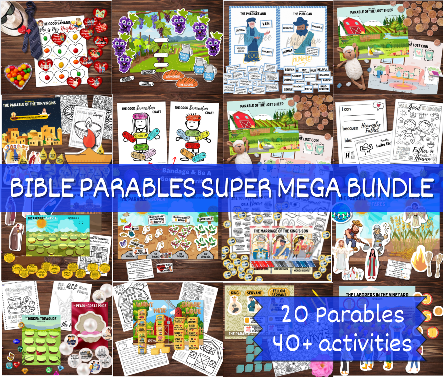 20 Parables of Jesus (80 pgs) Bible Bundle