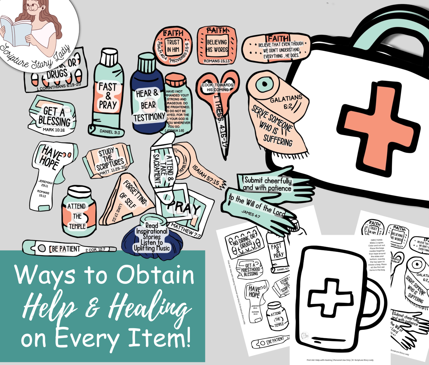 Jesus Can Heal Me First Aid Craft