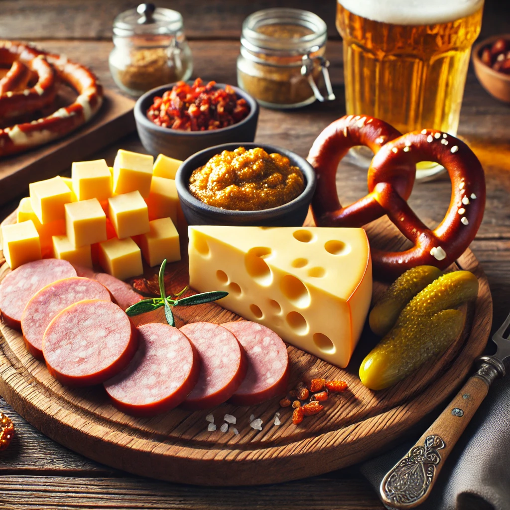 Knockwurst & Cheese Platter
