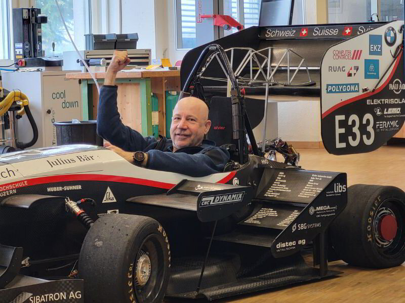 Ein Rennwagen in Stallikon