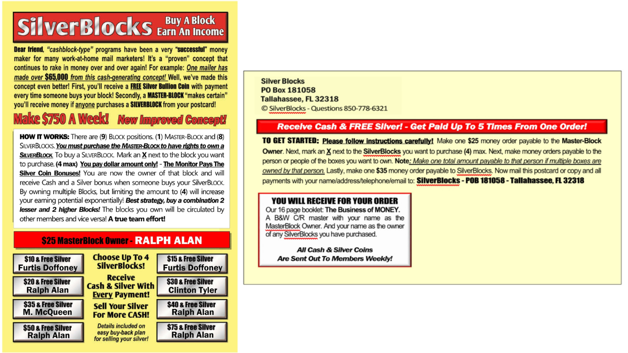 Silver Blocks Review | Silver Blocks Postcard Program