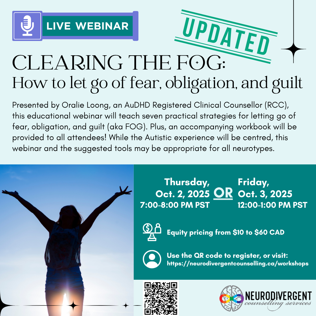 Clearing the FOG Webinar - Oct. 2/25 at 7 pm PST or Oct. 3/25 at 12 PM PST