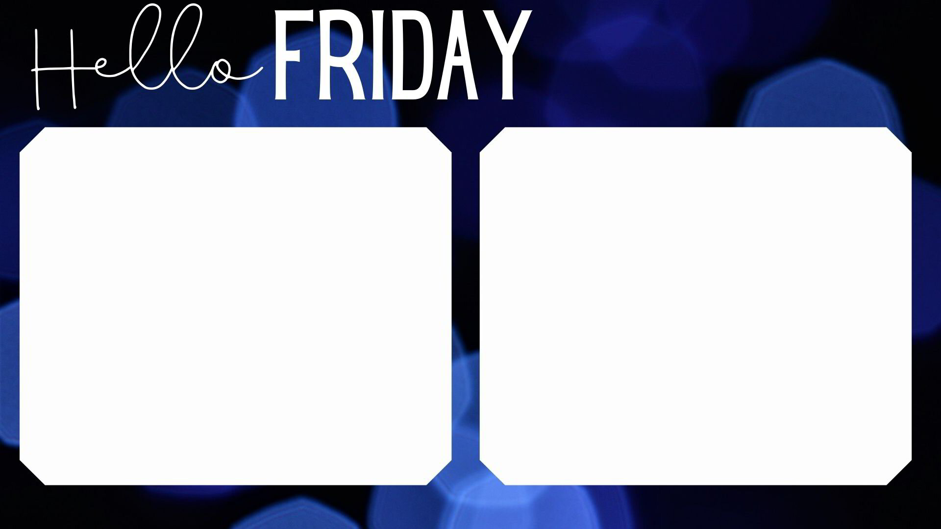 Blue & Black Classy Daily Greeting Slides