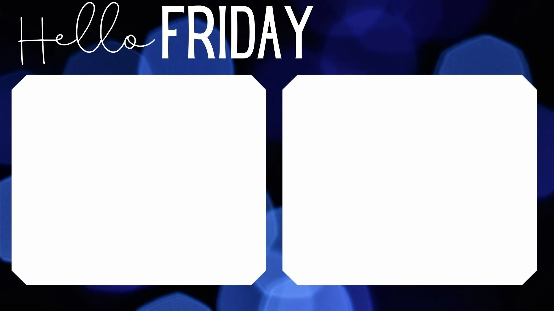 Blue & Black Classy Daily Greeting Slides