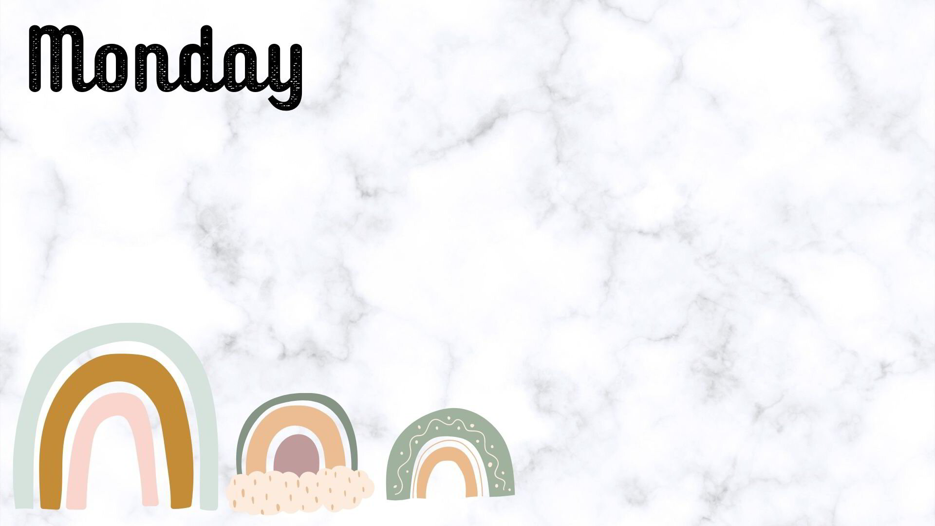 RUSTIC RAINBOWS Daily Greetings - Google Slides