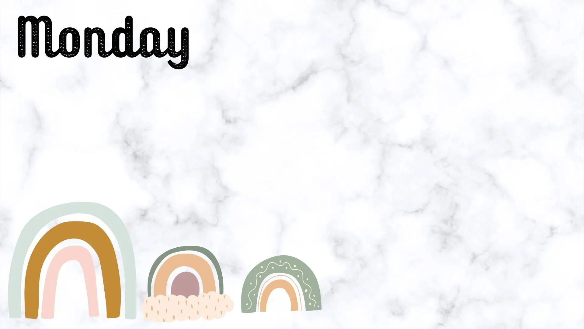 RUSTIC RAINBOWS Daily Greetings - Google Slides