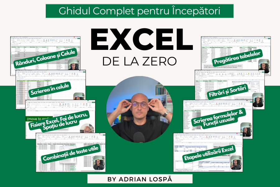 Curs Video Excel Începători – Stăpânește Bazele Excel Rapid