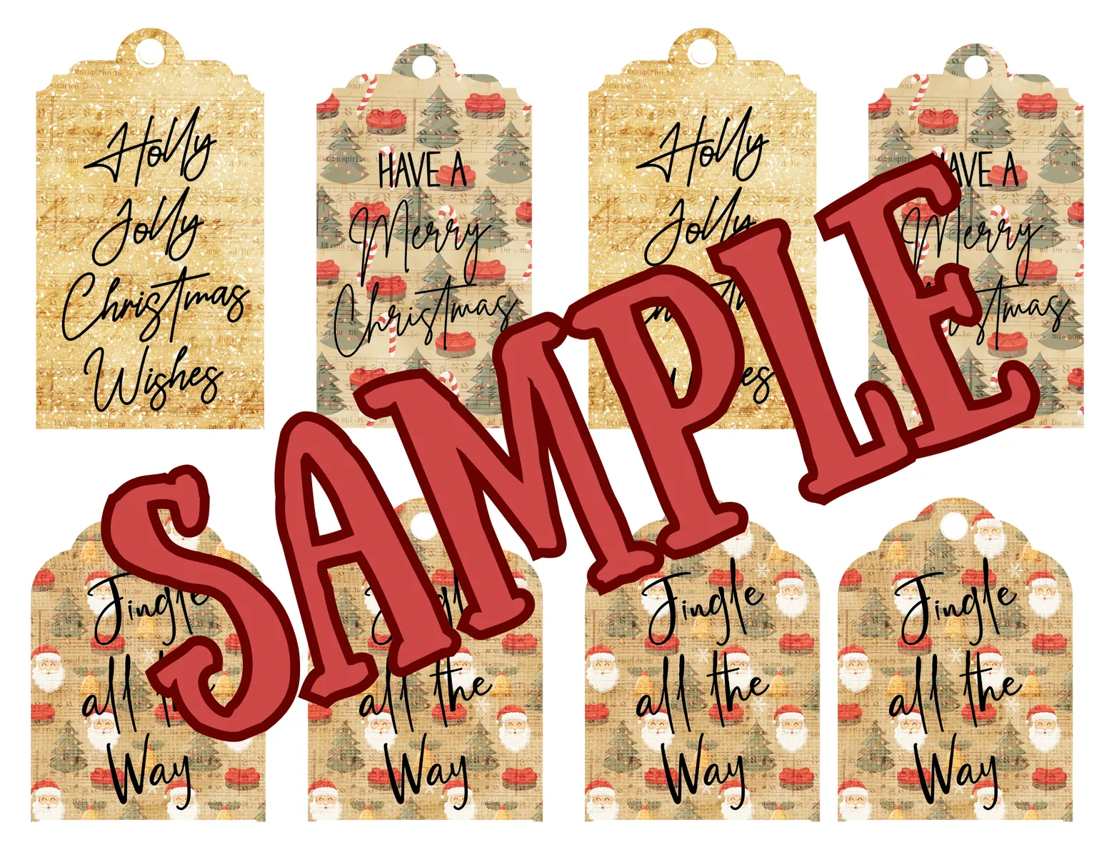 Festive Holiday Gift Tags