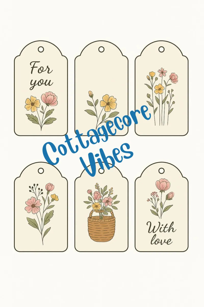 Cottage Core Printable Tags
