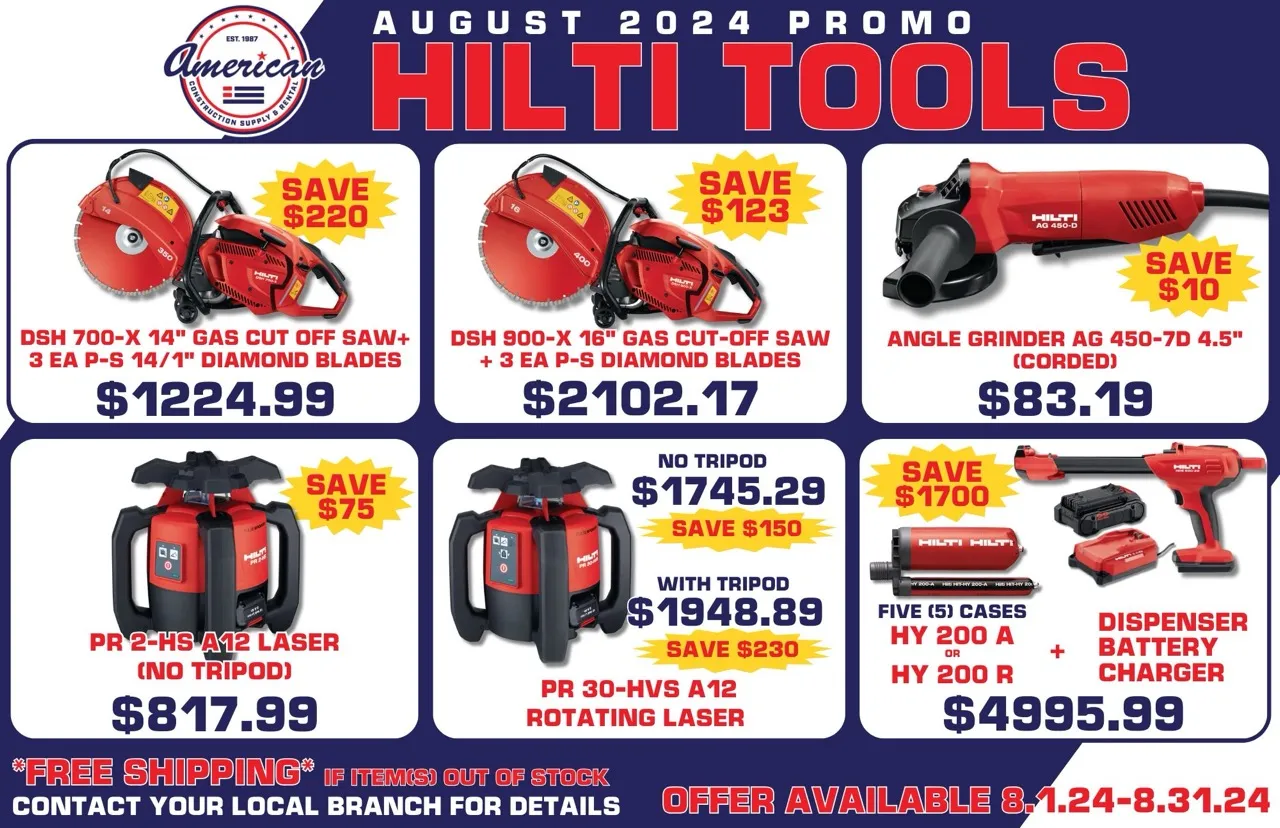 Hilti Tools Mega Promotion | American Construction Supply