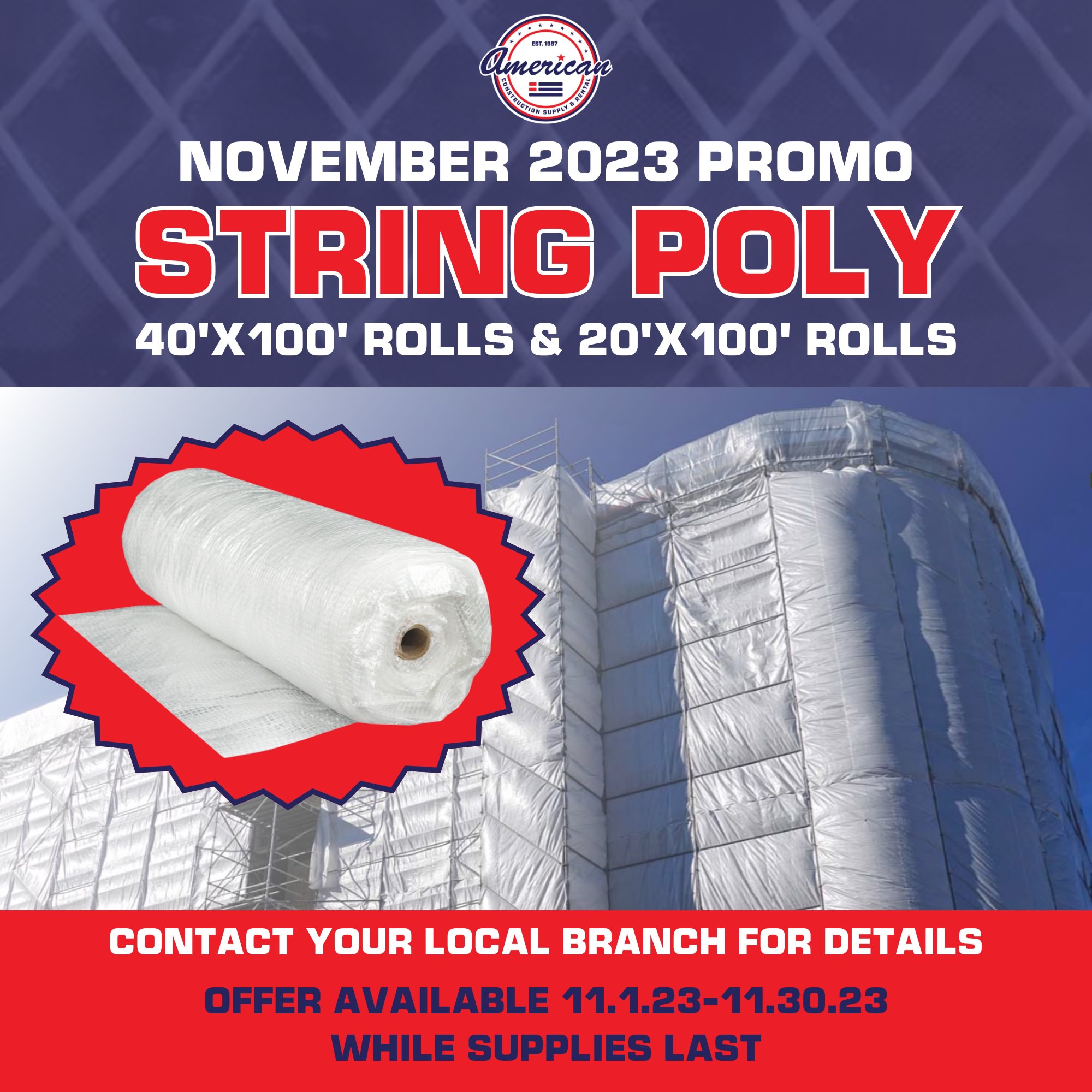 Eagle Industries Snow Removal Tarp 4 Loops Promotion | American ...
