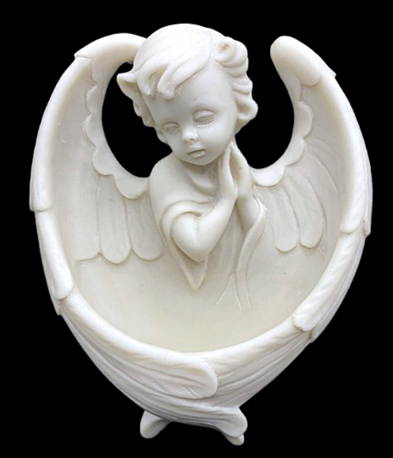 MB001 : Praying Angel in enfolding Wings (Mural)