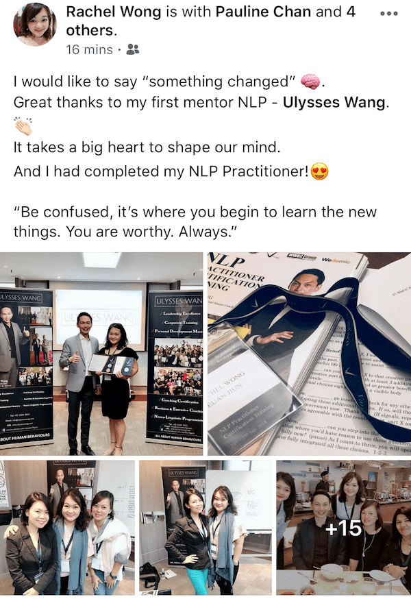 Neuro-Linguistic Programming (NLP) Certification by Ulysses Wang
