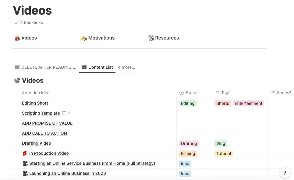 Different ways to use Notion as a Content Creator