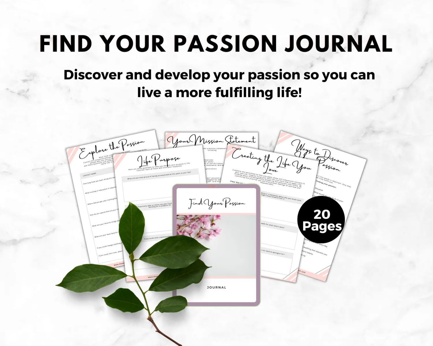Find Your Passion Planner | Life Purpose Planner | Find my Niche