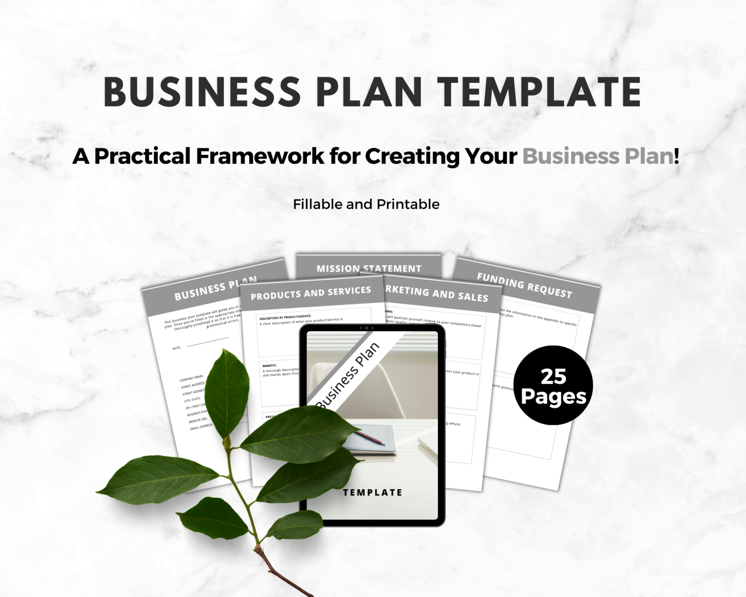 Business Plan Template | Simplify Your Planning Process and Unleash ...