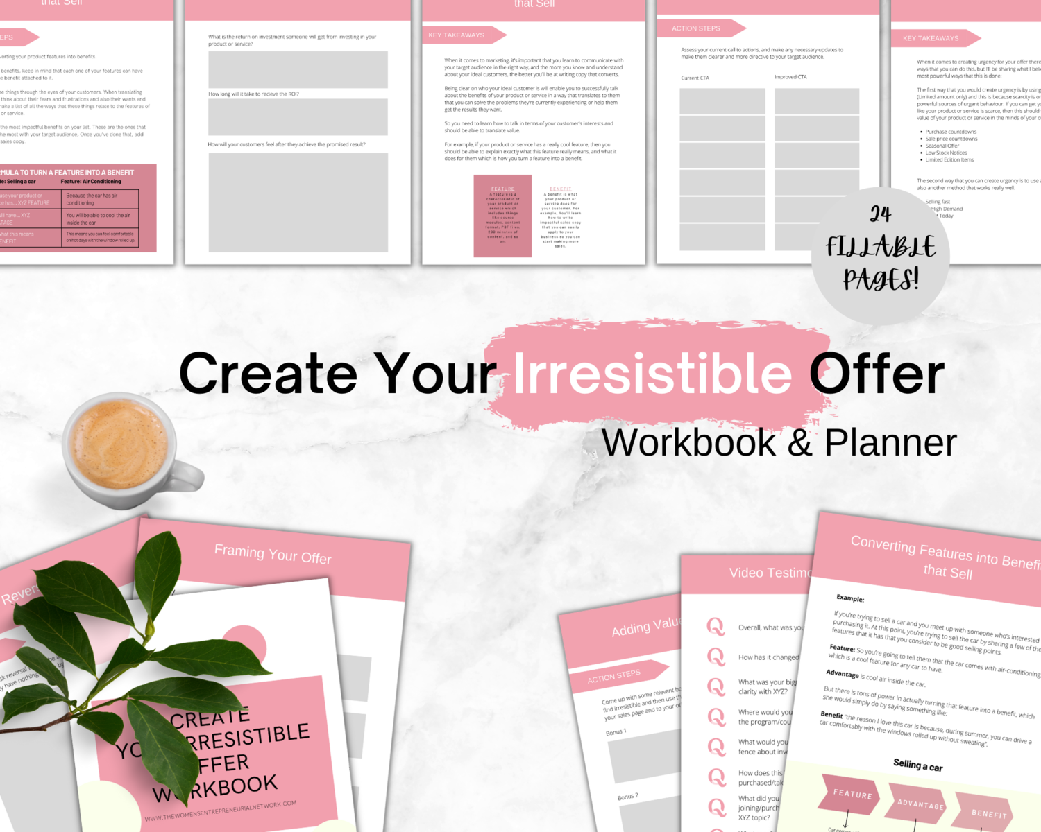 Create Your Irresistible Offer Workbook Fillable | Core Offer Planner