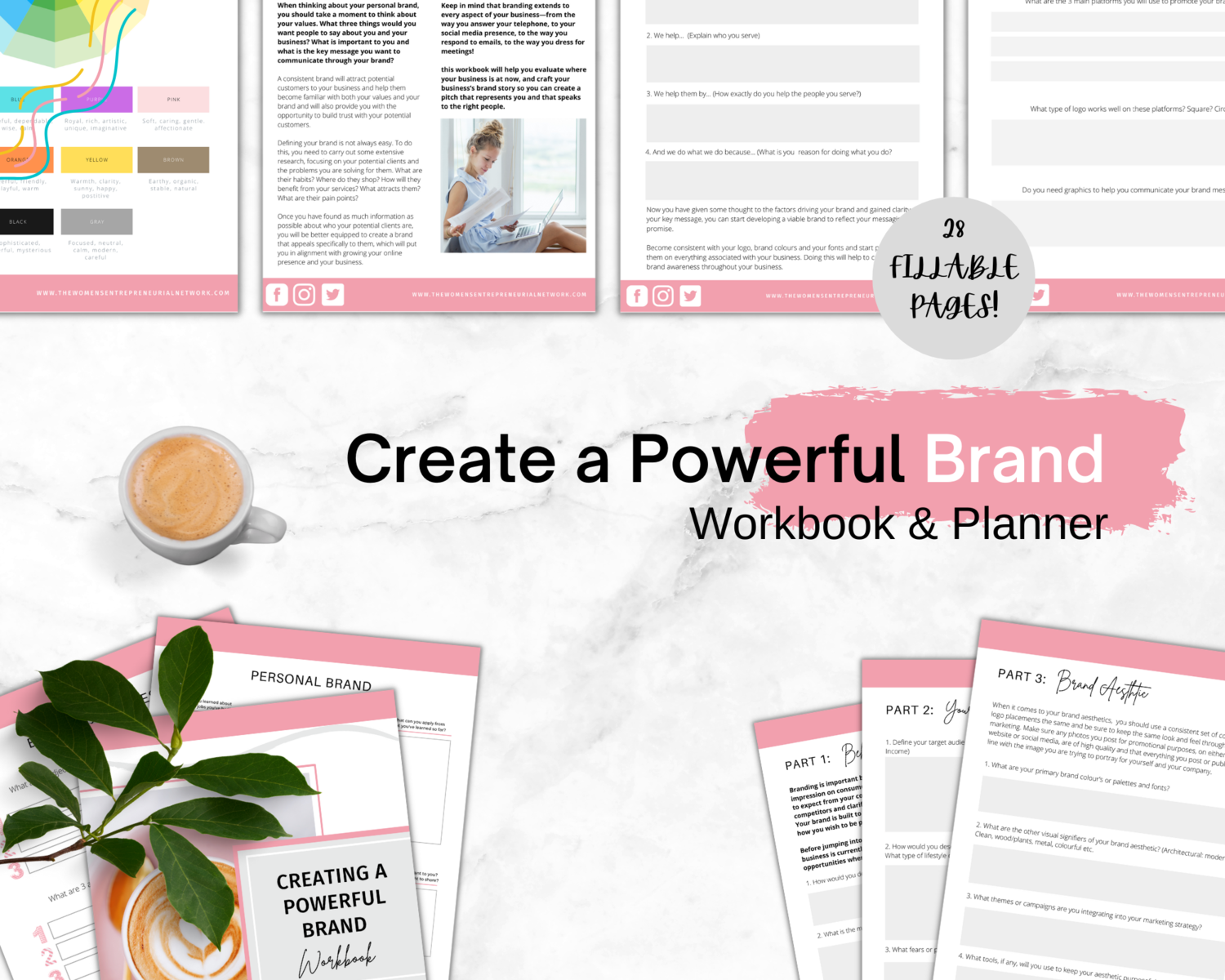 Branding Workbook, Guide, and Strategy for Crafting a Memorable Brand