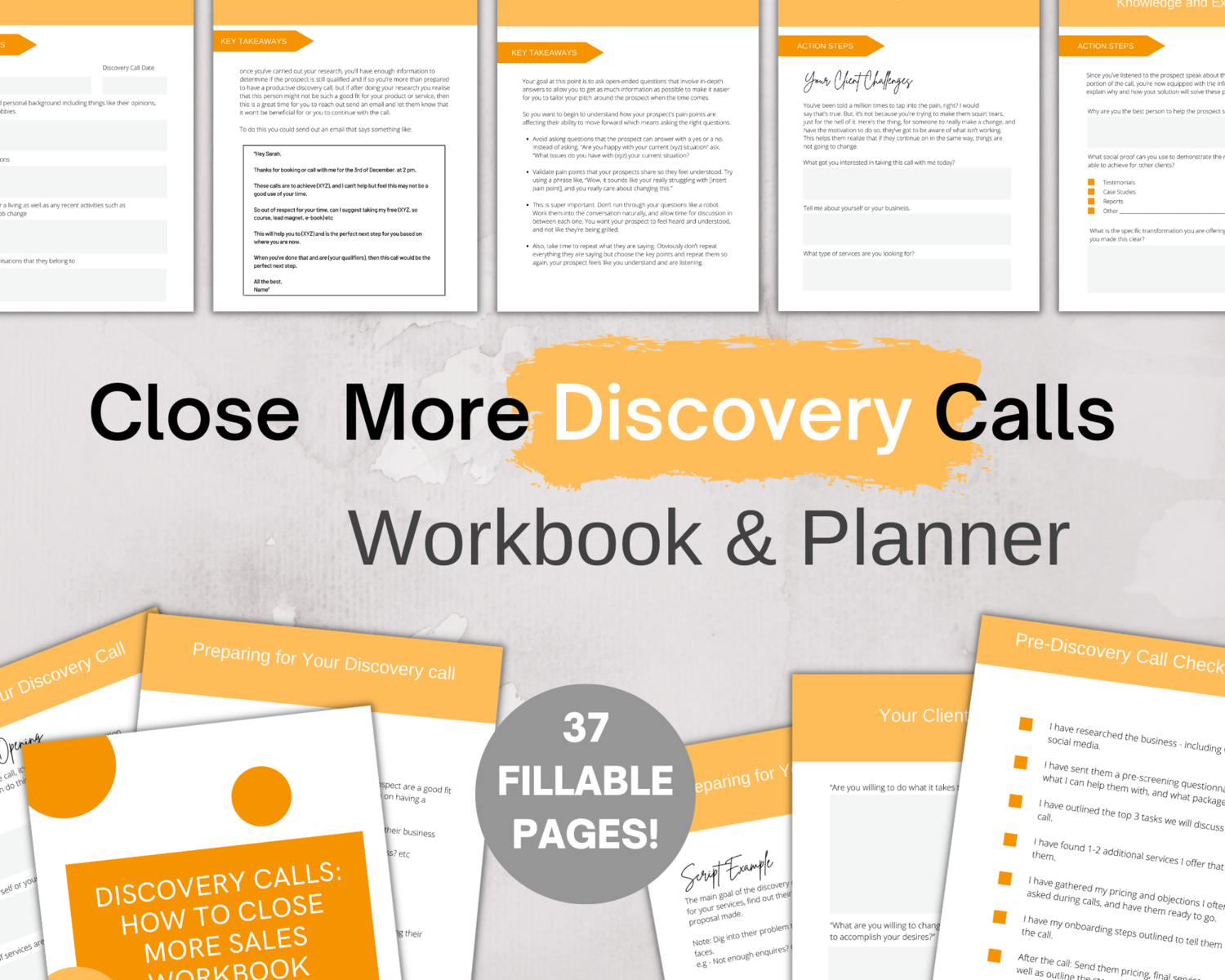 Discovery Call Workbook | Discovery Call Planner | Sales Calls