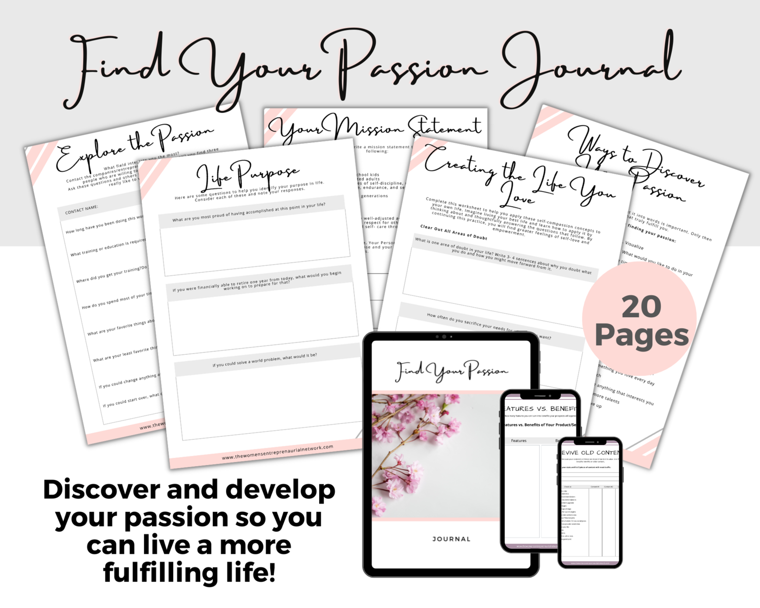 Find Your Passion Planner | Life Purpose Planner | Find my Niche