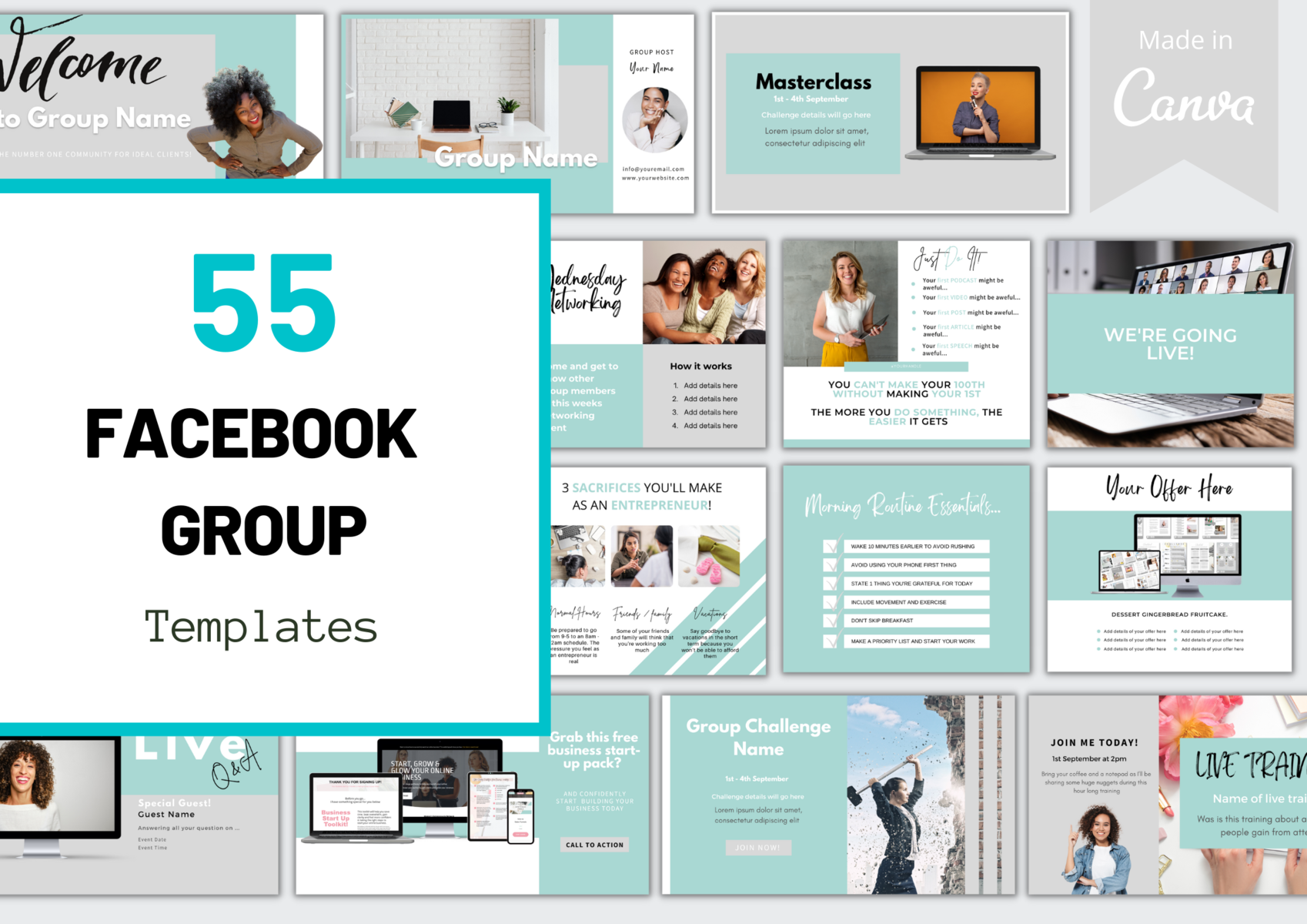 55 Green Facebook Group Templates - For Marketing & Branding | The ...